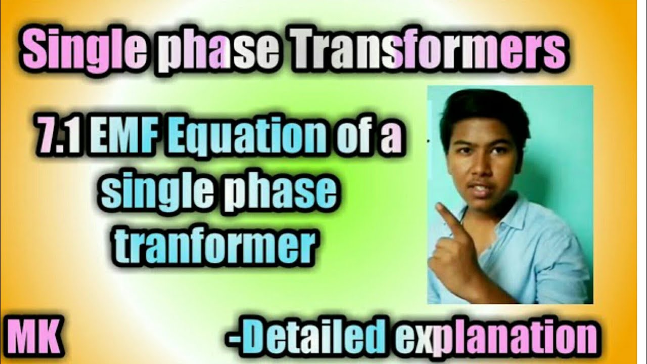 EMF Equation of Transformer | Single phase Tranformers - YouTube