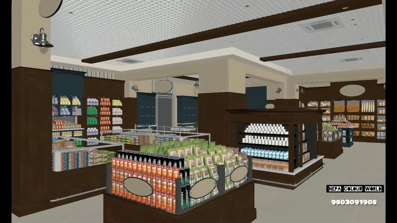 Super Market Interior Design - YouTube
