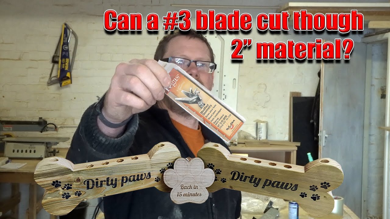 Cutting 2" thick wood easily with Pegas modified geometry blades - YouTube
