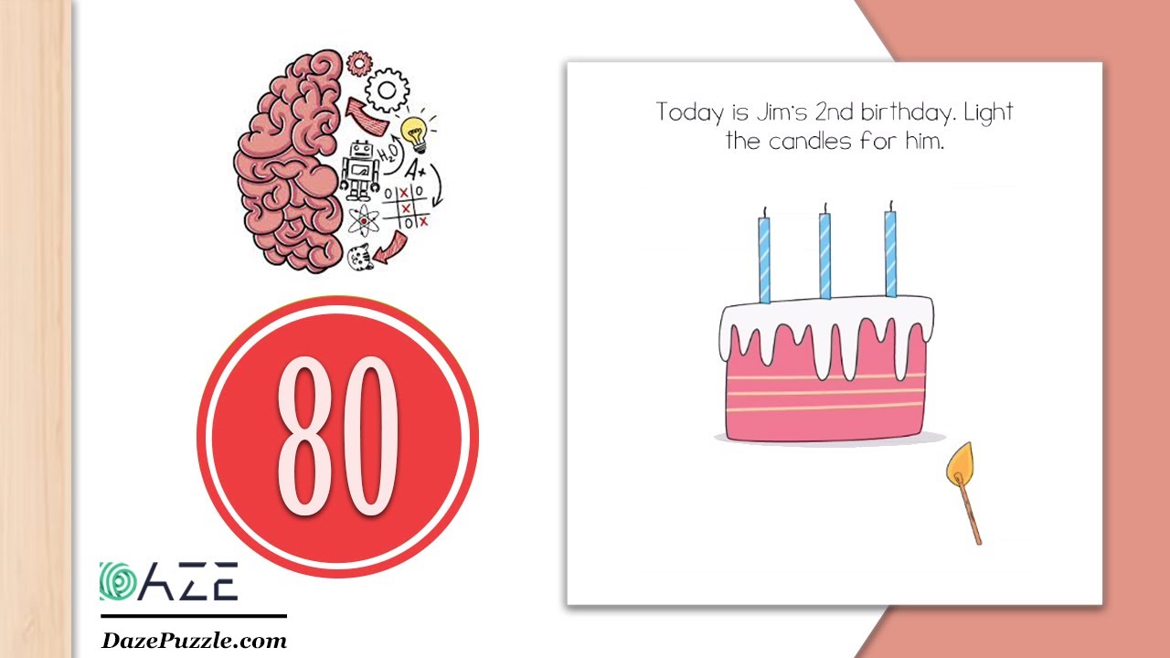 Brain Test Level 80 Today is Jim’s 2nd birthday Answer - YouTube