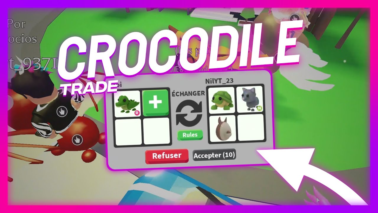 🐊 CE QUE LES GENS ME TRADE CONTRE UN CROCODILE RIDE SUR ADOPT ME ...