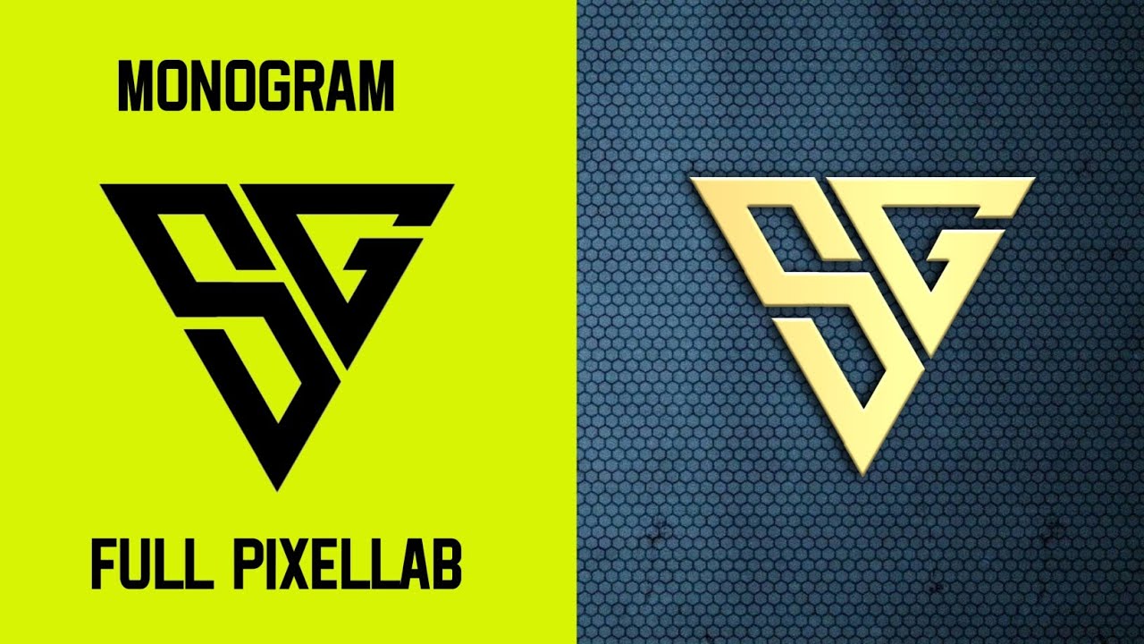 Cara Membuat Logo Monogram inisial || S + G || Pixellab Tutorial - YouTube