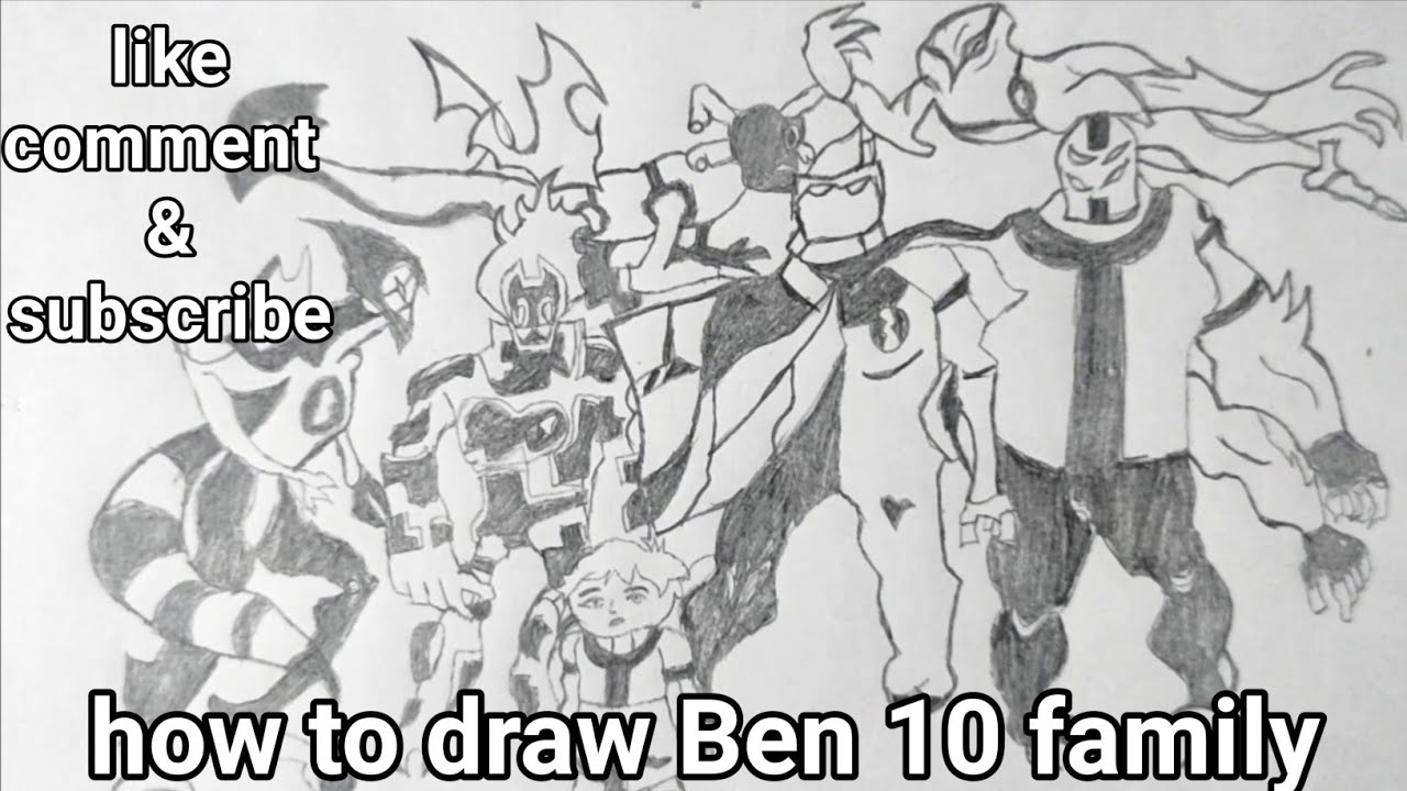 How to draw Ben 10 family - YouTube