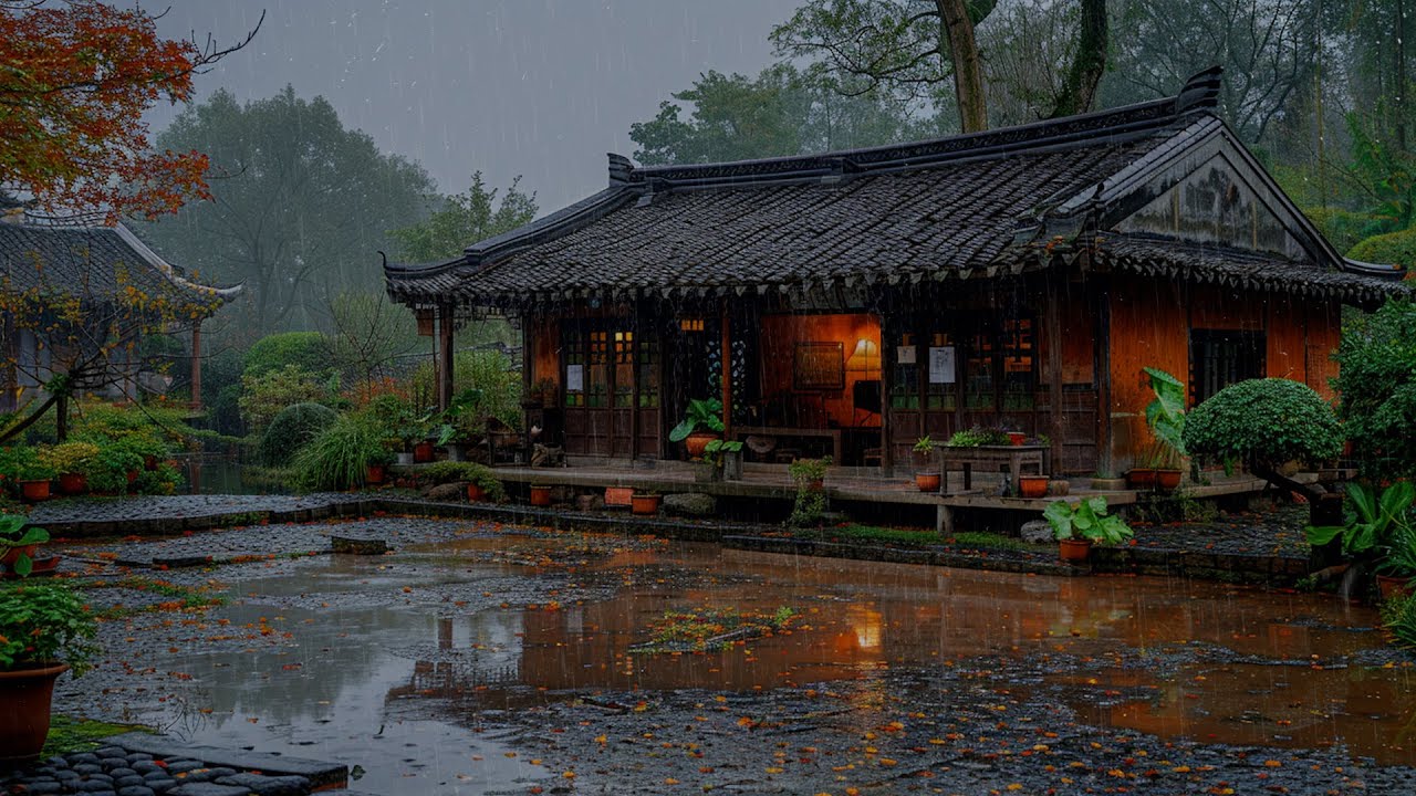 Peaceful Rainy Afternoon | Sitting and Listening to the Rain, Feeling ...