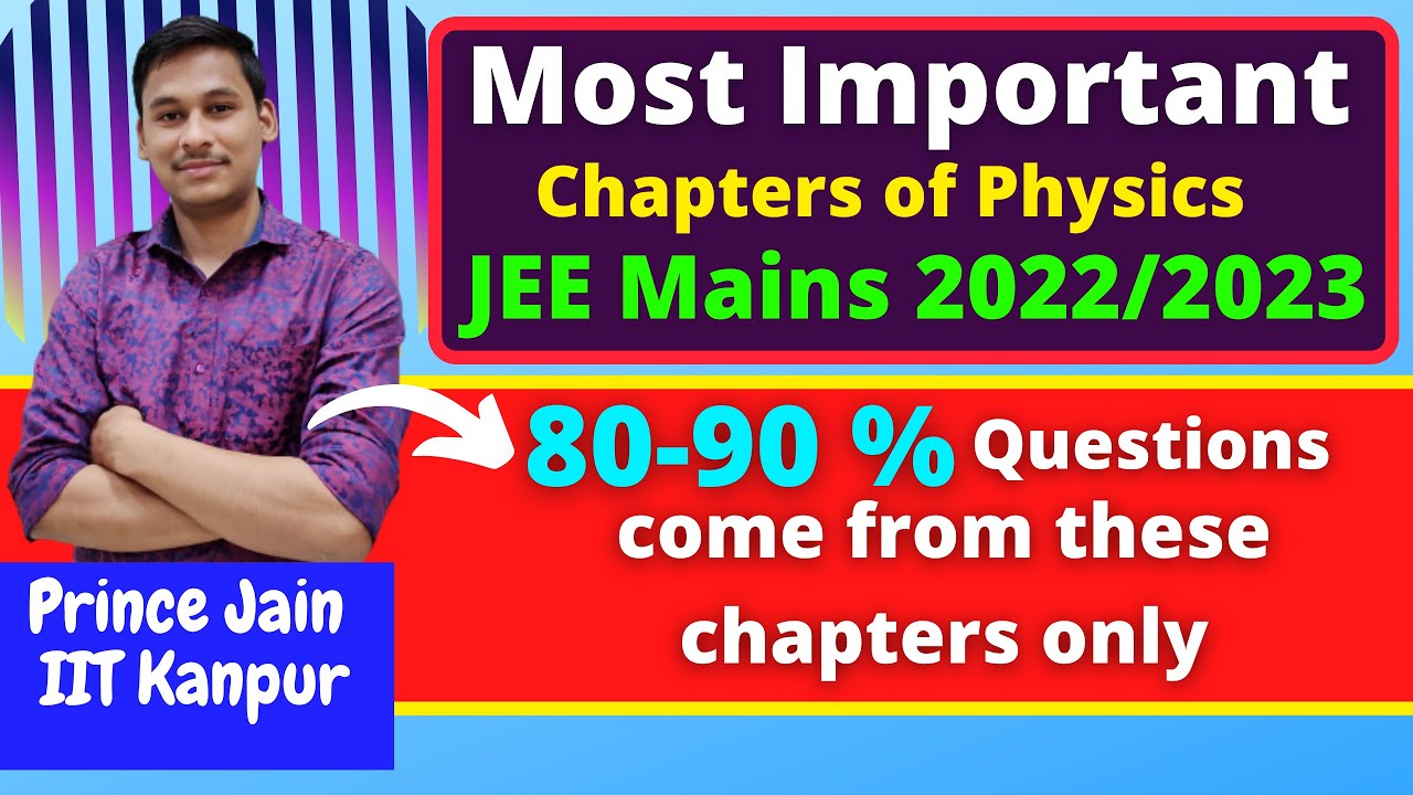Most Important Chapters for JEE Mains | 2022 | 2023 | Physics ...