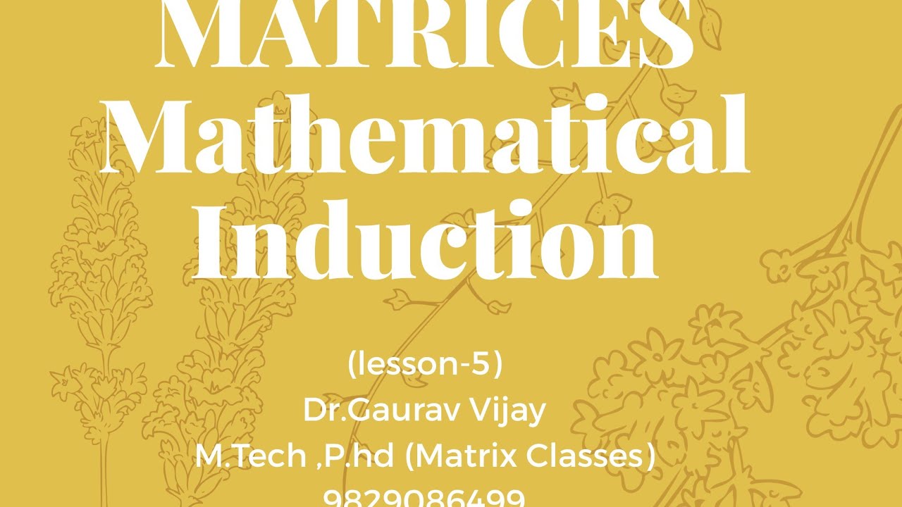 Matrices (Lesson/Part-5)#matruces on Principle of Mathematical ...