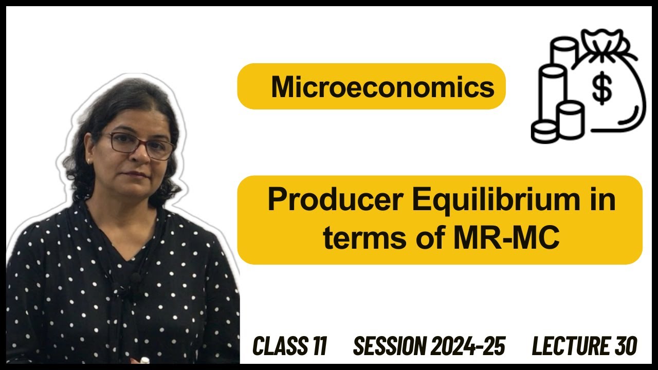 Producer Equilibrium in terms of Marginal Revenue & Marginal Cost ...
