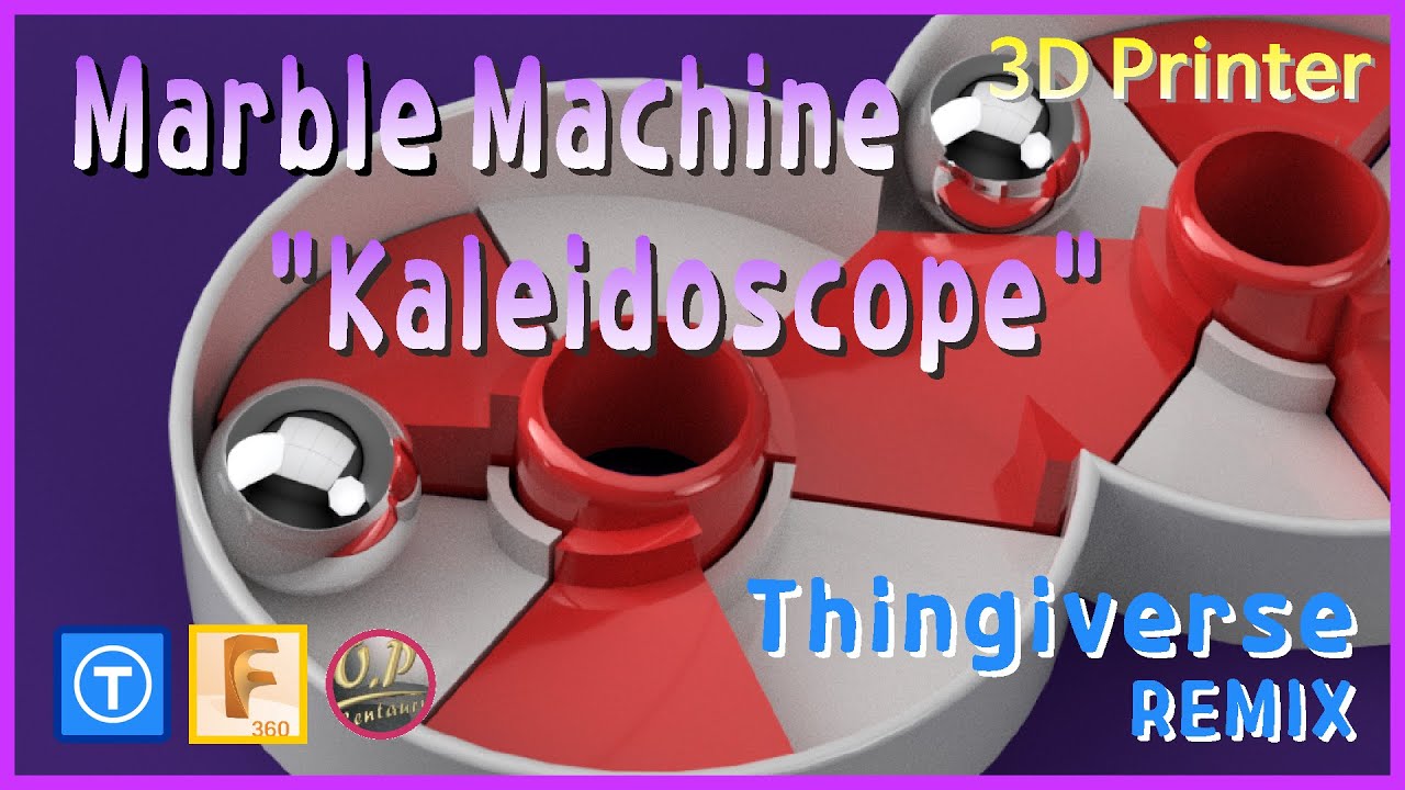 Marble Machine Kaleidoscope [CTR REMIX] Make Fusion360 & 3D Print - YouTube