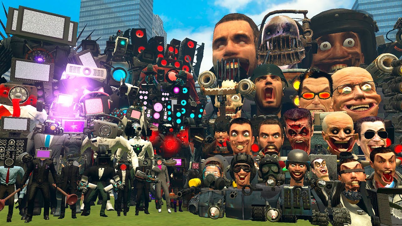 SPEAKERMAN ROCKET, CAMERAMAN TITAN AND TV MAN BOMBER VS 1-70 SKIBIDI ...