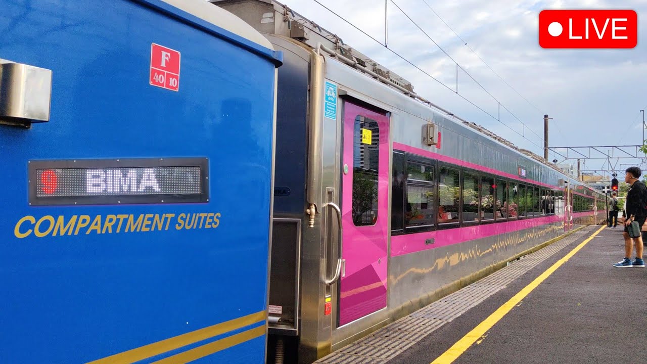 🔴 PERJALANAN PERDANA KERETA API BIMA NEW GENERATION ! Hunting Kereta ...