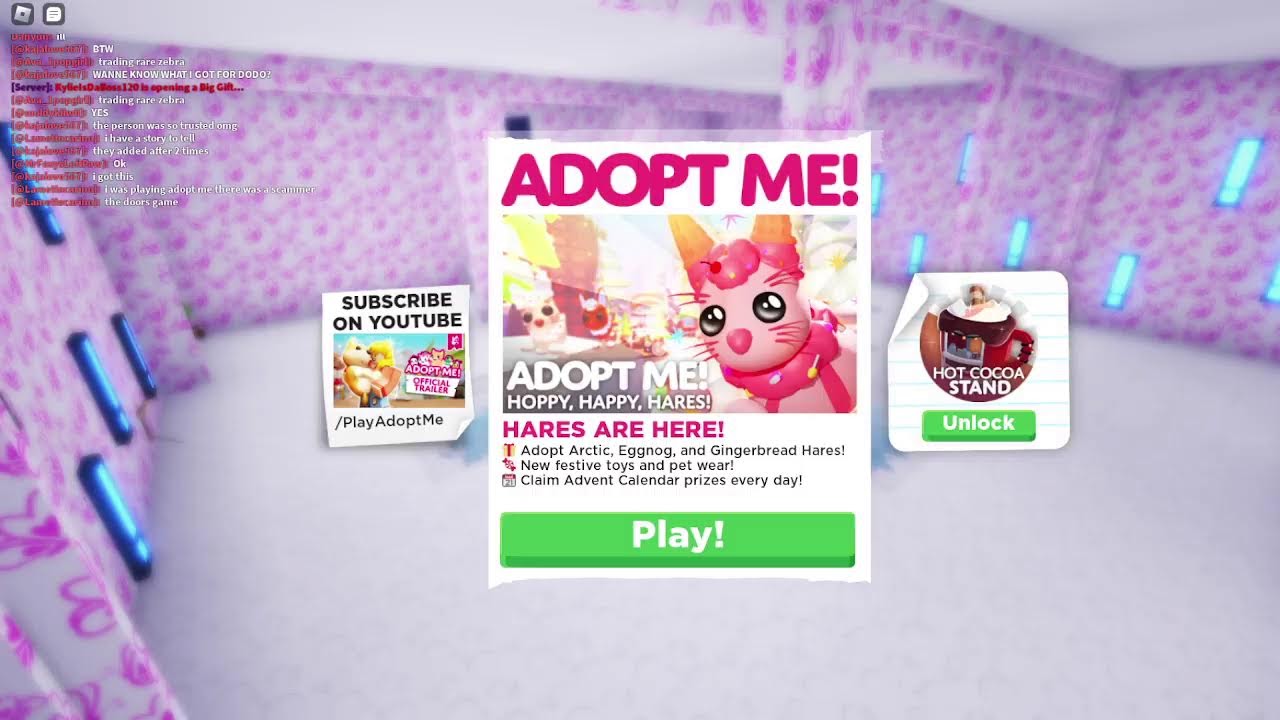 ROBLOX ADOPT ME CALENDAR (day 18/31 streams!) - YouTube