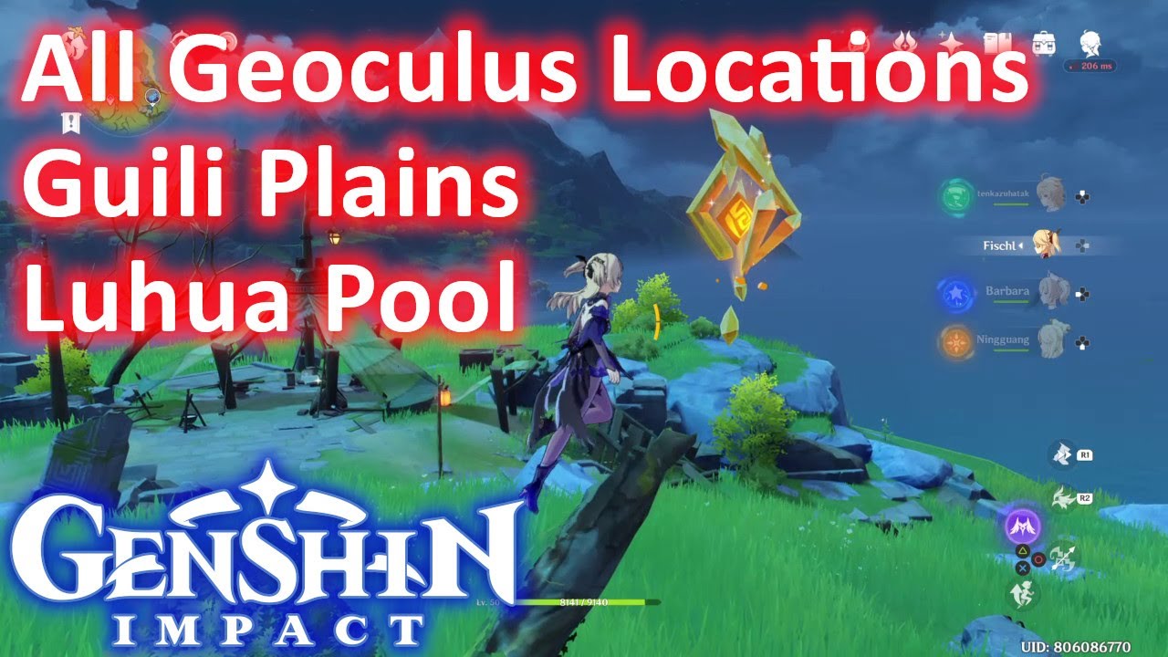 All Geoculus Locations Guili Plains Luhua Pool Genshin Impact - YouTube
