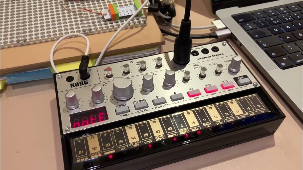LittleBits Arduino USB MIDI (with NDLR and Volca Bass) - YouTube