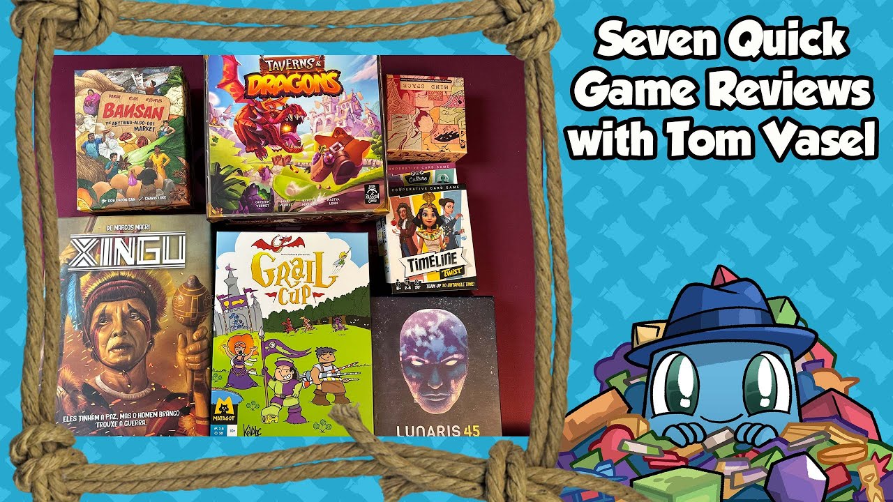 Seven Quick Game Reviews - with Tom Vasel - YouTube