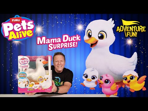 Zuru Pets Alive Mama Duck Surprise! Mama Duck Has Baby Ducklings, Waddles and Quacks!