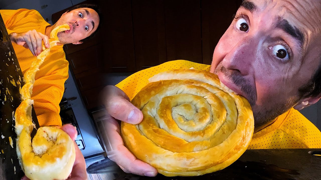 ASMR MUKBANG 5 CHEESE Greek Spiral ! * eating sounds NO TALKING ...