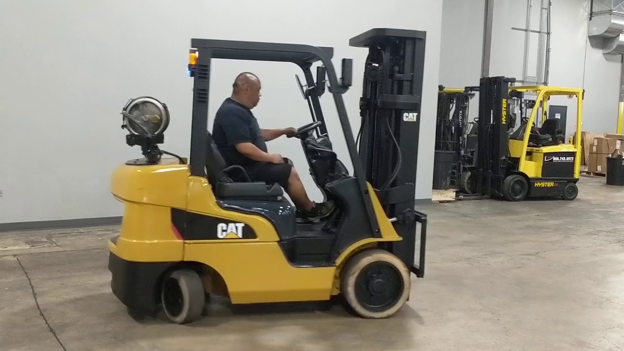 2011 Cat Caterpillar 2C6500 6500lb Cushion LPG Forklift STK 7427 - YouTube