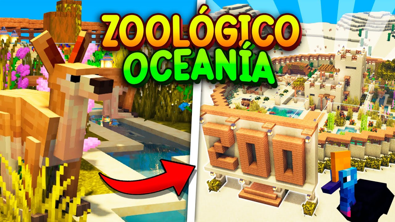 Construí un ZOOLÓGICO con ANIMALES de OCEANÍA en MINECRAFT 🦘🐨 - YouTube