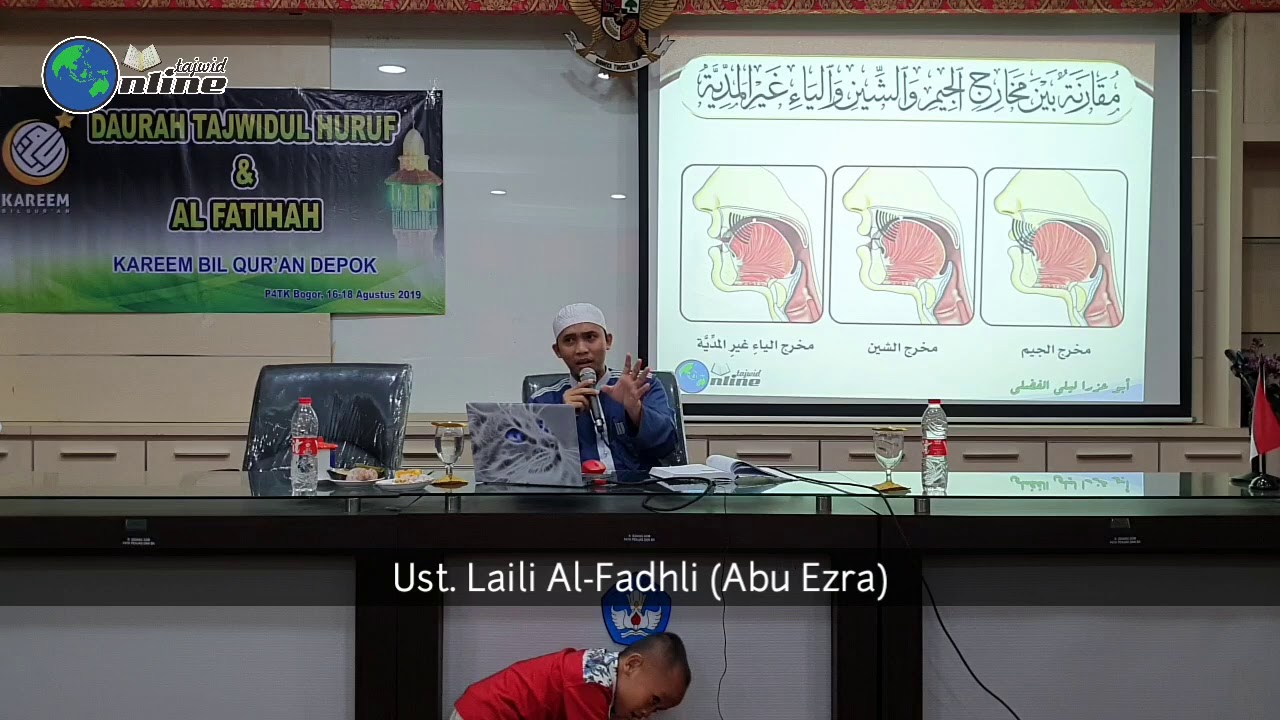 Daurah Tajwid 2019 - 012 Makhraj Wasthul Lisan (Tengah Lidah) Huruf Jim ...