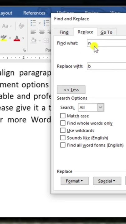 How to Find and Replace Text in Microsoft Word #excel #word #microsoftword #zebzon #foryou - YouTube