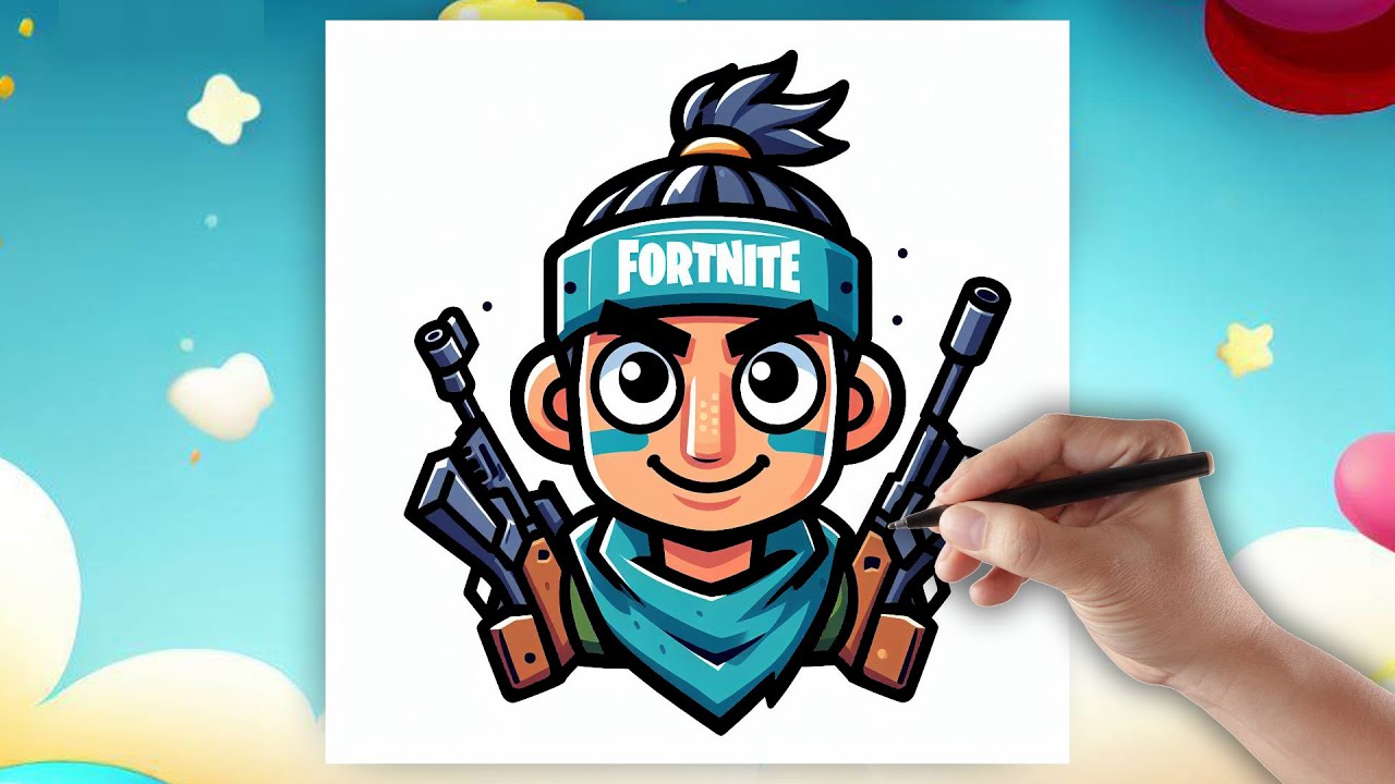 How to draw Fortnite - Drawing step by step - YouTube