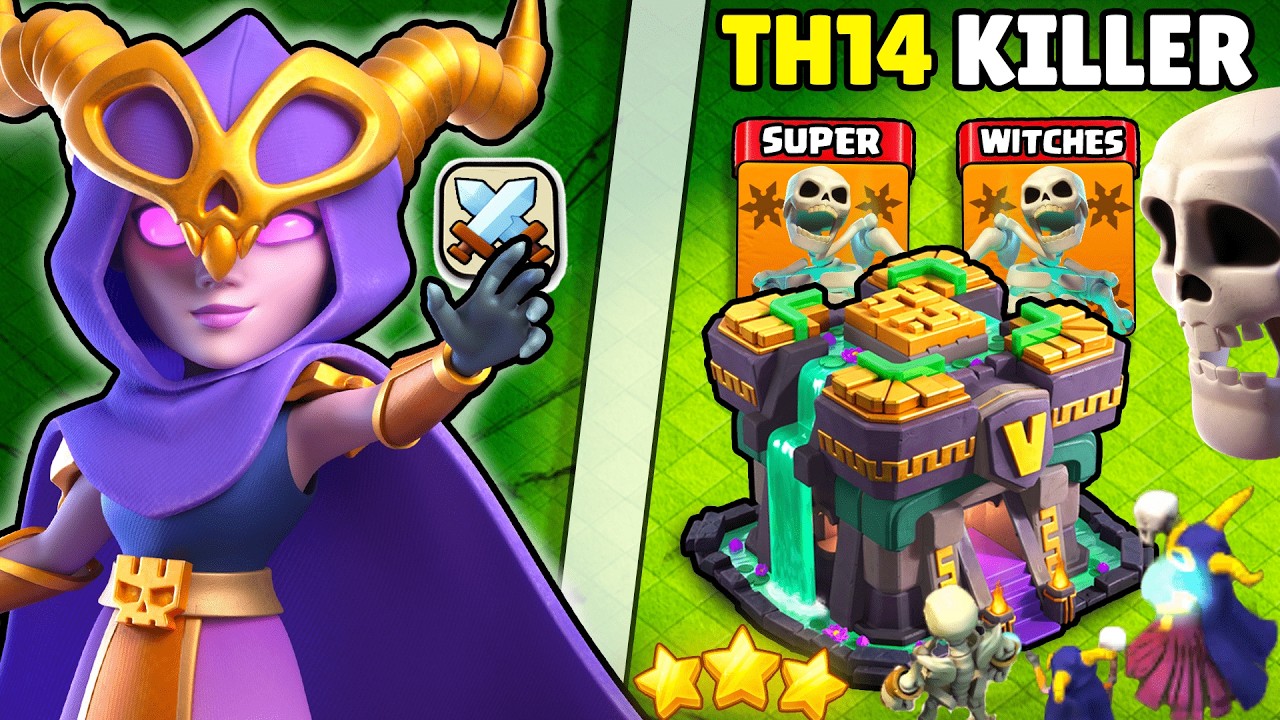 Most ULTIMATE TH14 Super WItch Attack Strategy!! Best (TOP 2) Th14 ...