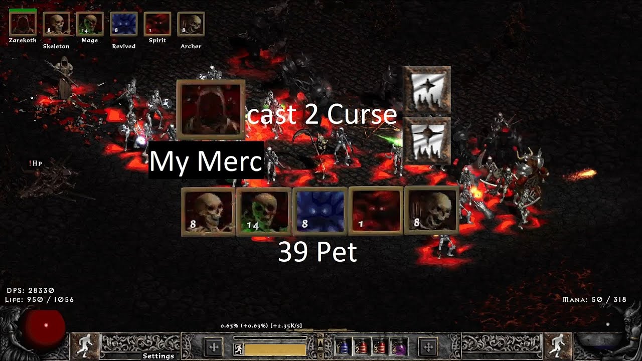 My Merc cast 2 Curse Full build Skeleton Revive PD2 S7 - YouTube