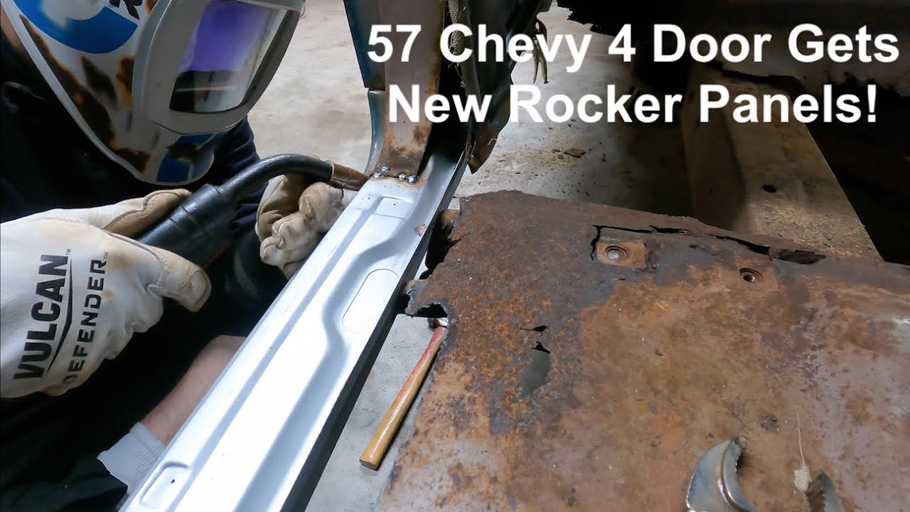 57 Chevy 4 Door Sedan Rocker Panel Replacement - YouTube