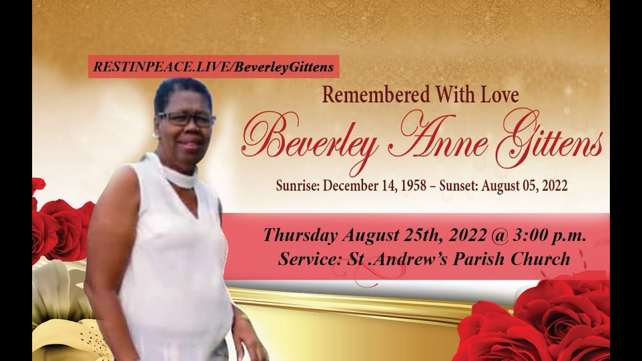 Live Stream for Beverley Anne Gittens - YouTube