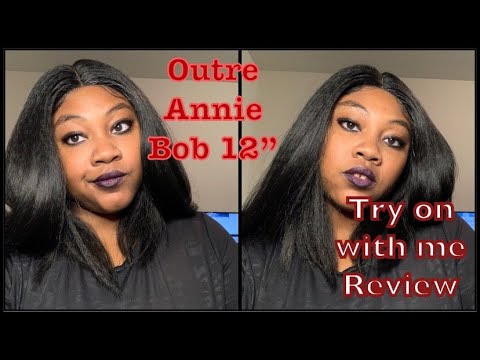 SamsBeauty! Outre Lace Front Wig Annie Bob “12 NO Wig Cap Try on Review ...