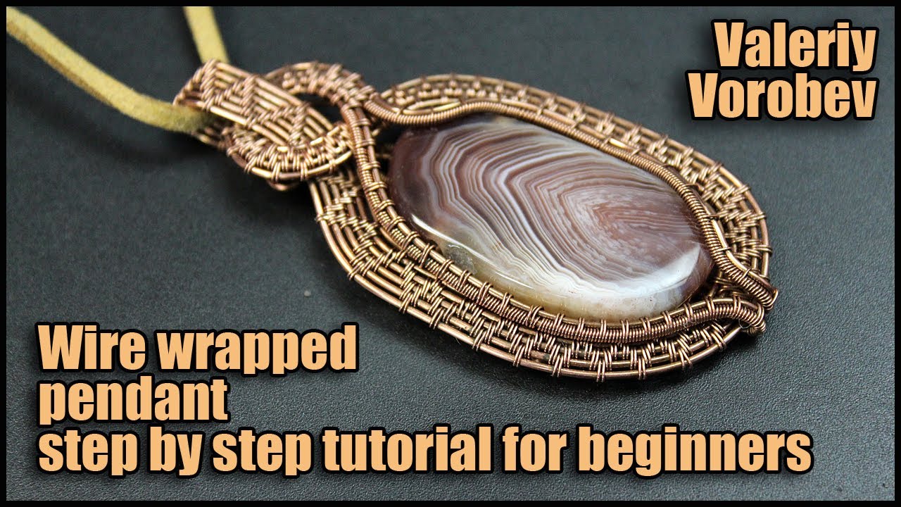 Wire wrapped tutorial free for beginners. Wire weaving stone pendants ...