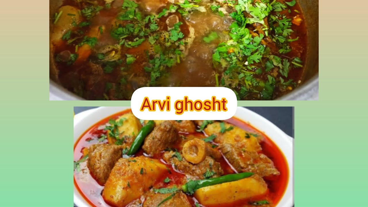 Arvi ghosht | Taroo root | Recipe by cooking with maria - YouTube
