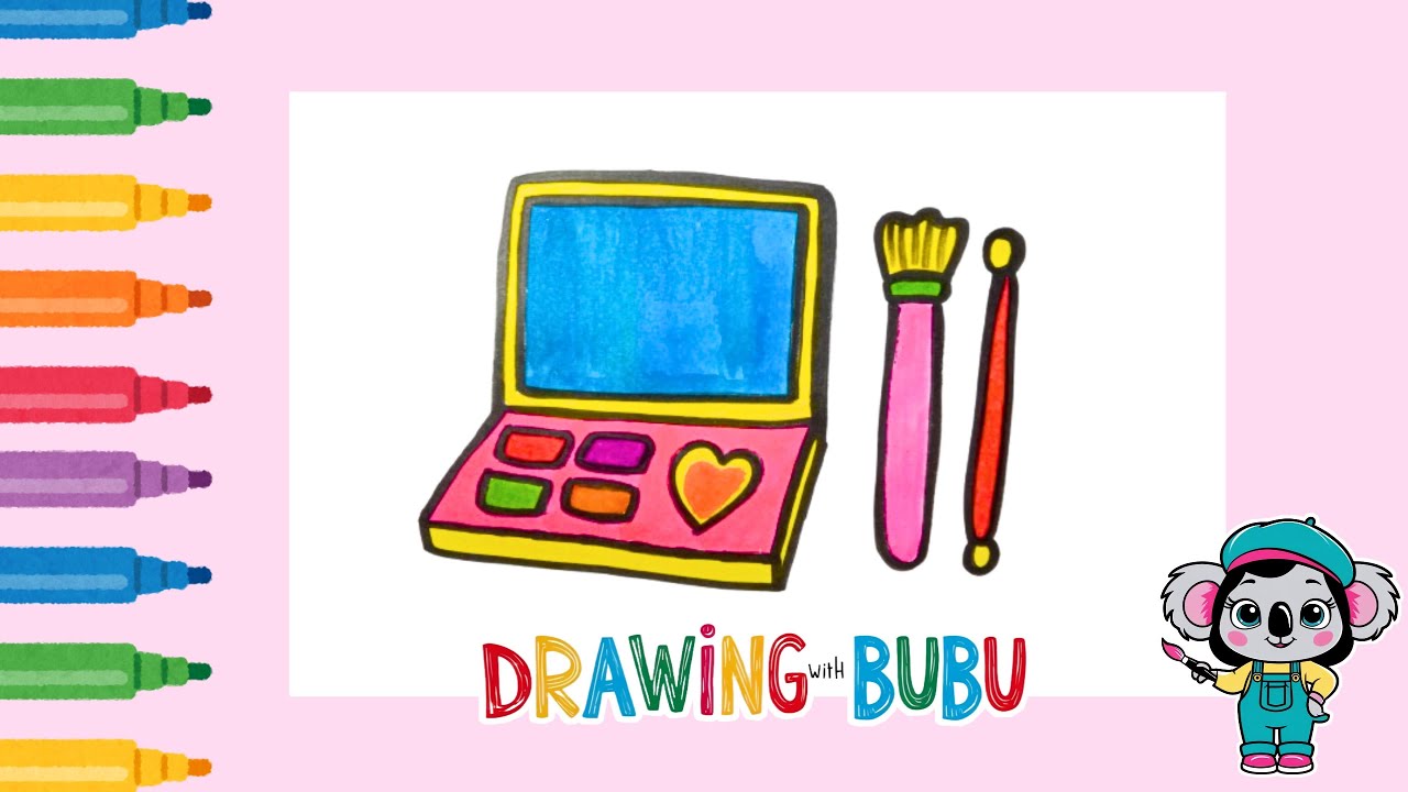HOW TO DRAW COLORFULL EYESHADOW - YouTube