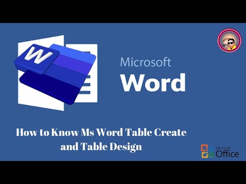 How to Know Ms Word Table Create and Table Design - YouTube