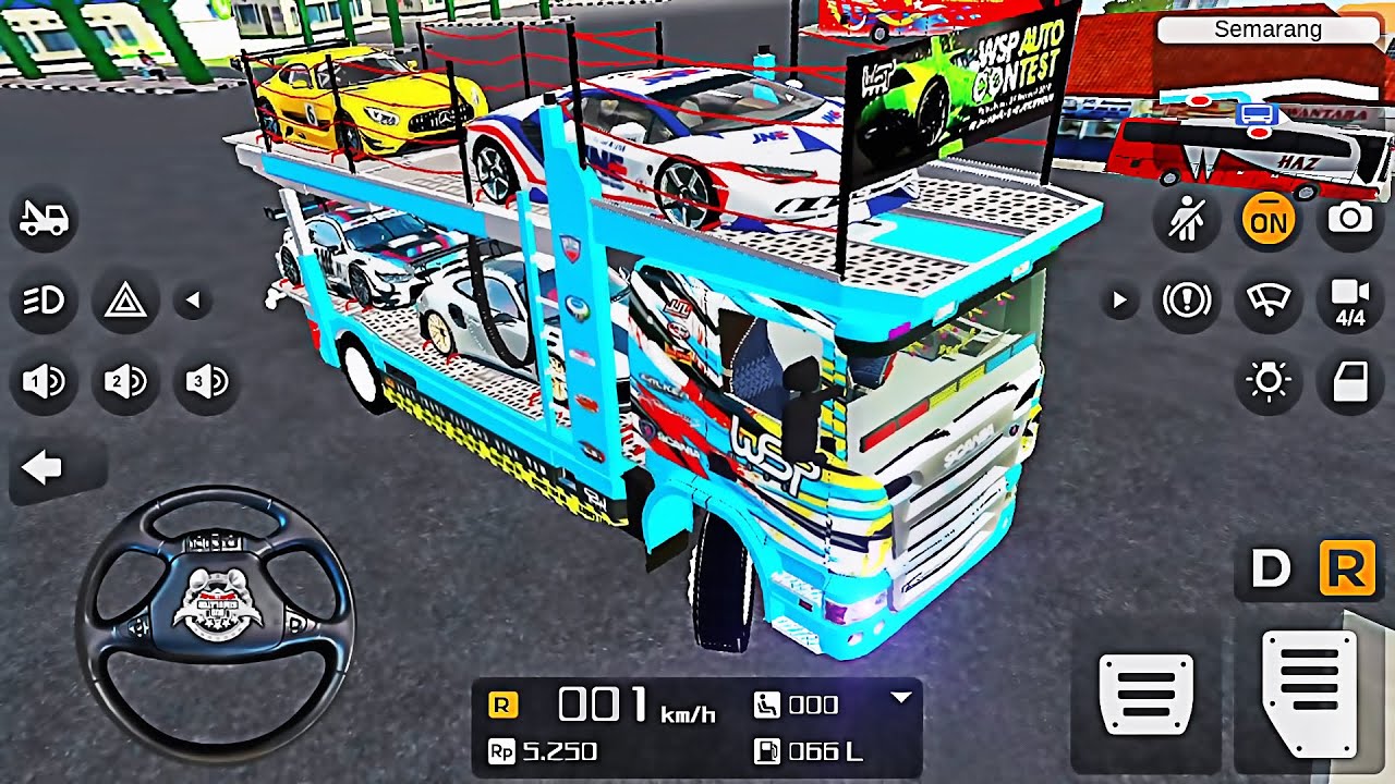 Bus Simulator Indonesia | Car Truck Transporter Simulator (Semarang) #4 ...
