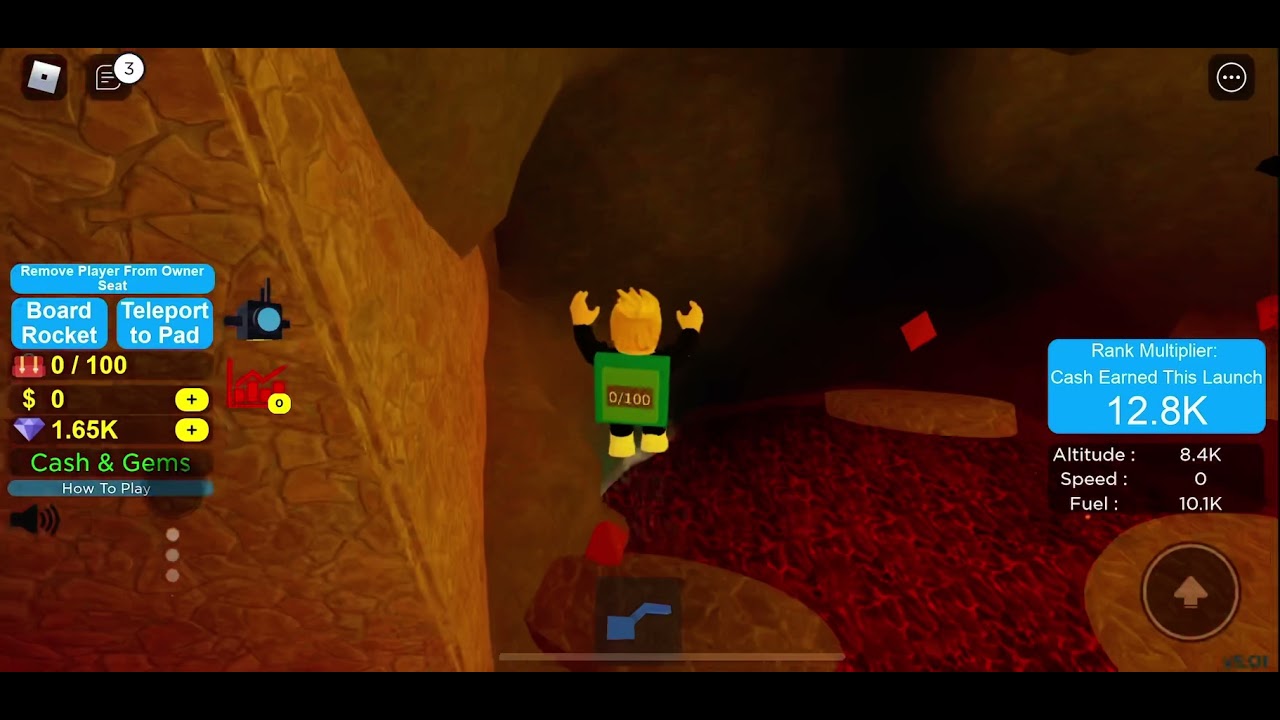 Roblox blast off simulator Free gems location 2nd dimension - YouTube