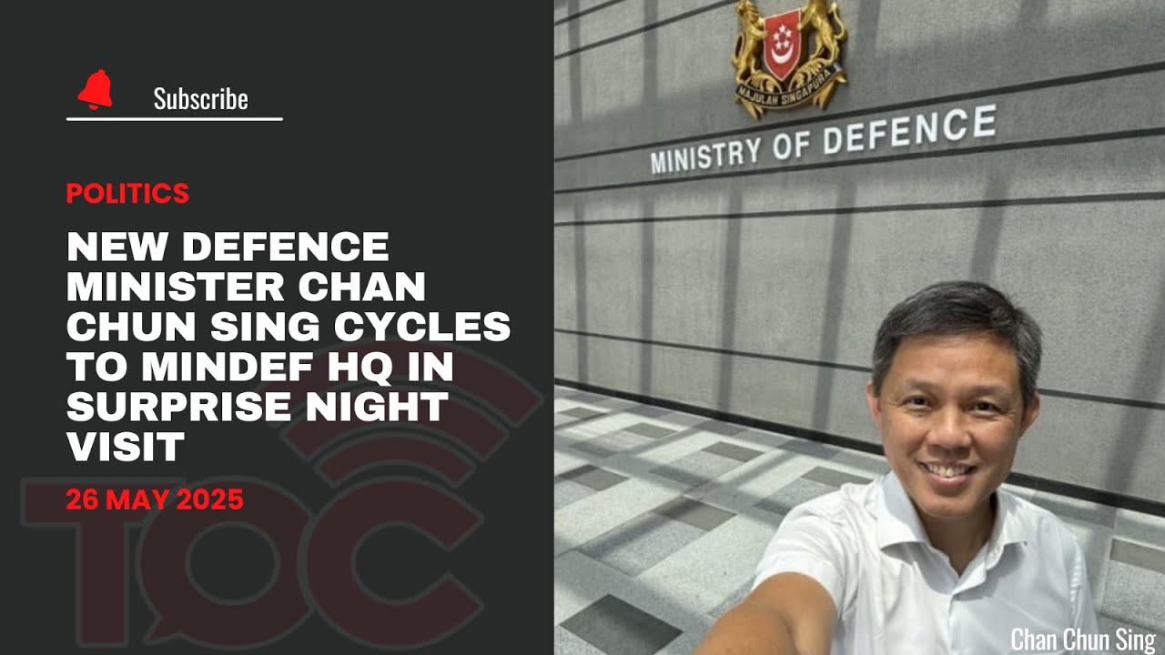 New Defence Minister Chan Chun Sing cycles to MINDEF HQ in surprise ...