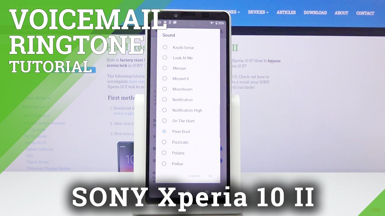 How to Change Voice Mail Sounds in SONY Xperia 10 II – Customize ...