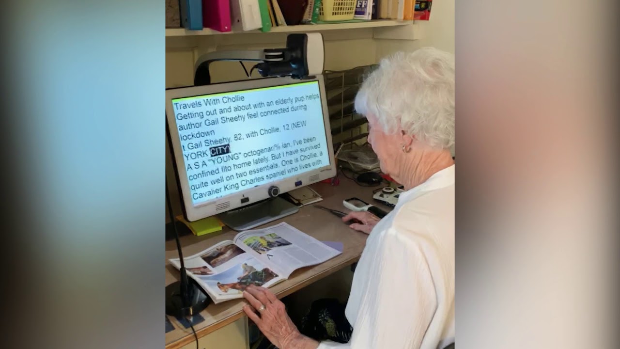 Happy Low Vision Patient Using DaVinci Pro HD/OCR - YouTube