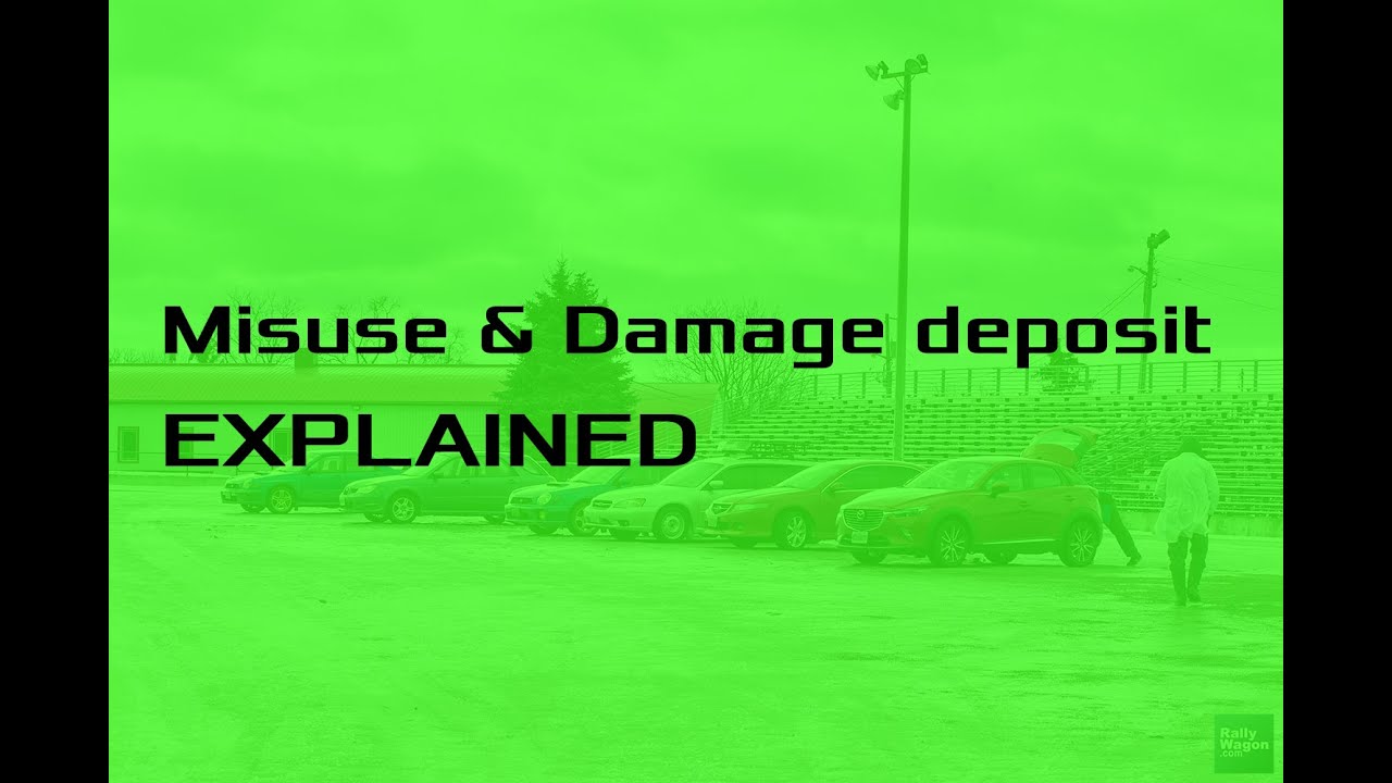 Misuse & Damage deposit explained - YouTube