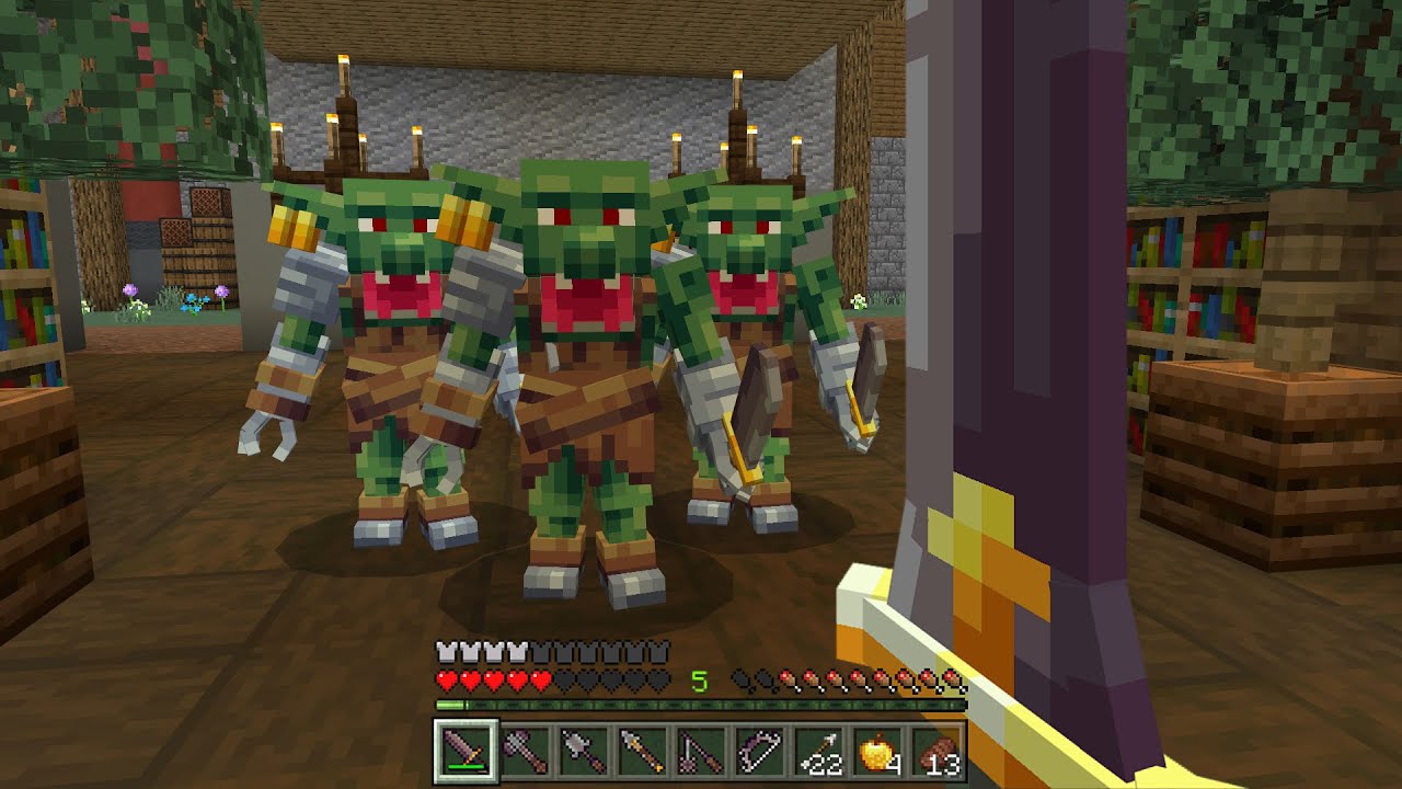 Minecraft Bedrock MEDIEVAL WEAPONS Addon Gameplay - YouTube