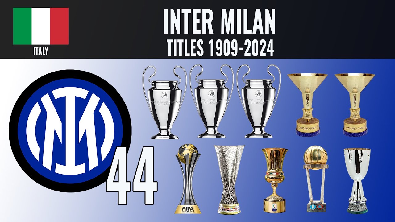 All Inter Milan Titles 🏆 1909 - 2024 - YouTube