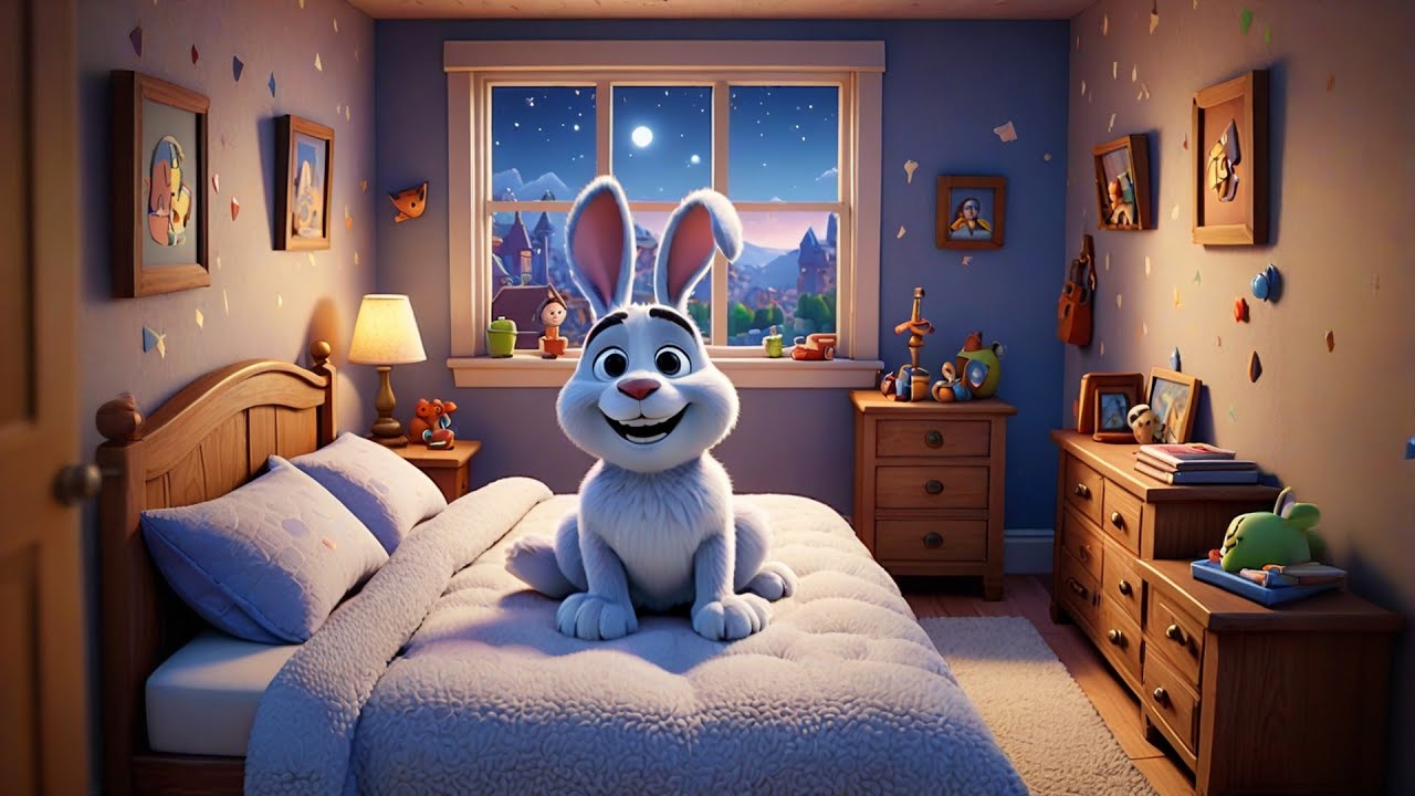 The Bunny That Hopped Over My Bed 🐰🛏 | Funny Nursery Rhymes Songs for ...