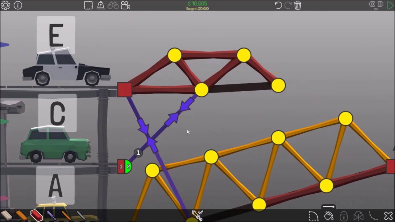 Poly Bridge Alpine Meadows 1-9 Split Joints - YouTube