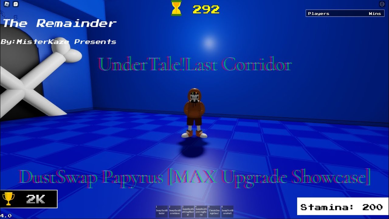 Roblox Undertale:Last Corridor [DustSwap Papyrus Max Upgrade Showcase ...