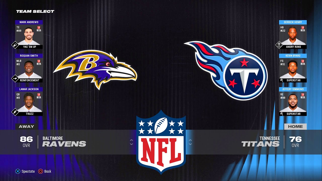 Baltimore Ravens vs Tennessee Titans | Week 6 | Simulation NFL 2023/24 | Madden NFL 24 PS5 - YouTube