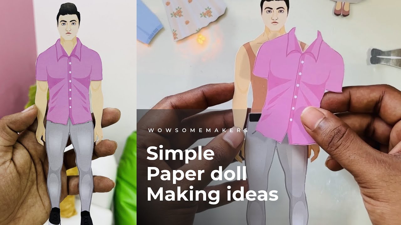 Paper doll easy making! Paper crafts/DIY/ #crafts #papercraft # ...