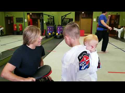 Karate boys learning