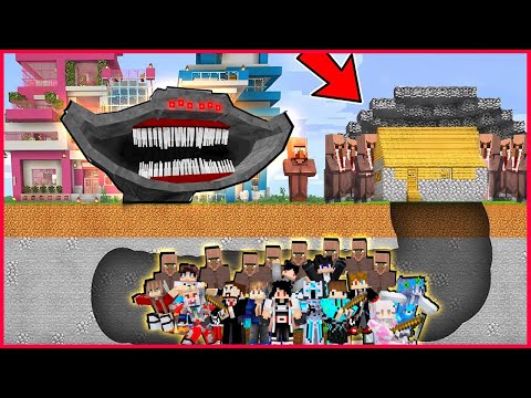 100 YOUTUBER SURVIVAL HARDCORE DI KOTA KERAMAT OHIO DAN DI SERANG MONSTER EATER PALING GANAS !