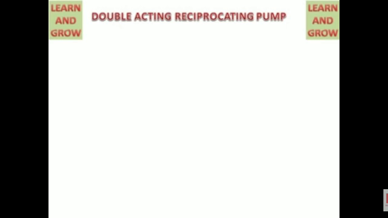 Double Acting Reciprocating Pump ( Animation Video) By prof Sabde A.M ...